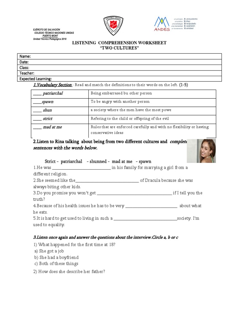 Listening Practise Worksheet | PDF | Grammar | Syntax