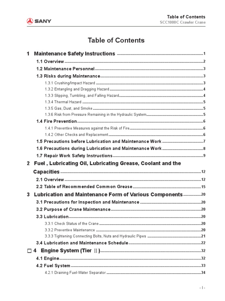 Crawler Crane Maintenance Guide | PDF | Crane (Machine) | Manufactured ...