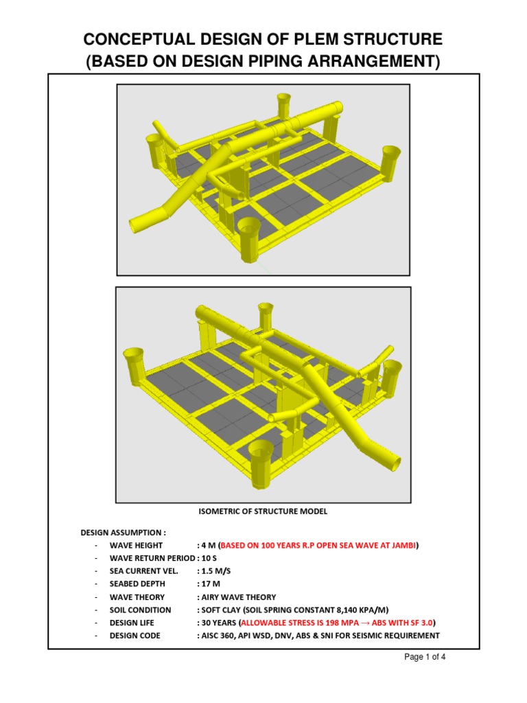Conceptual Design of Plem Structure Labuhan Deli | PDF | Deep ...