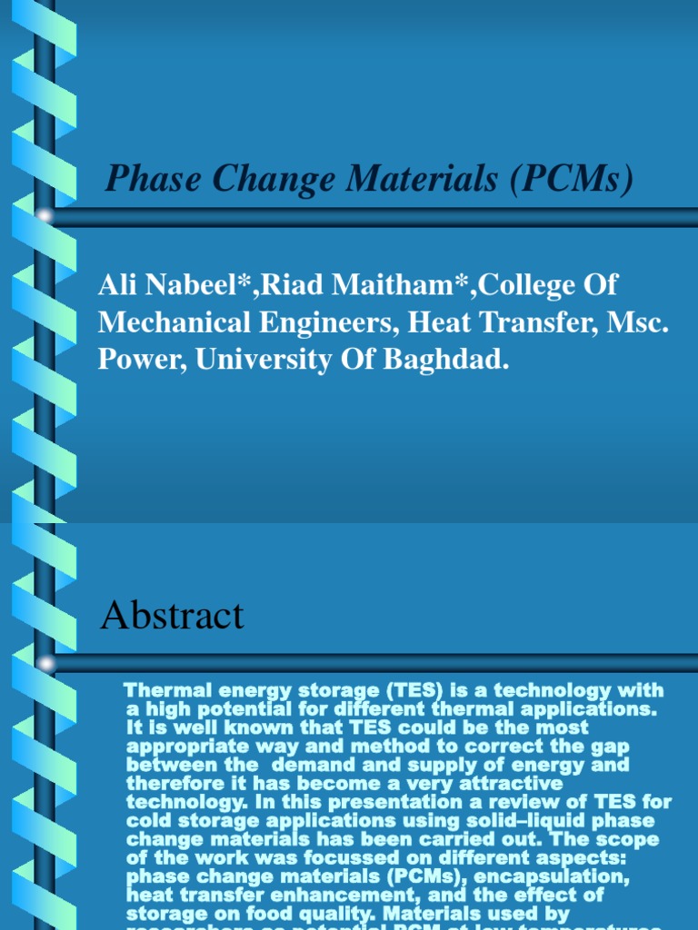 Phase Change Materials (PCMS) | PDF | Heat | Temperature