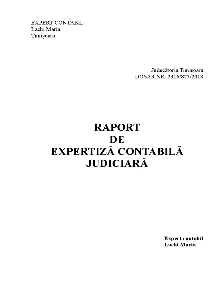 Expertiza Contabila Judiciara 1 | PDF