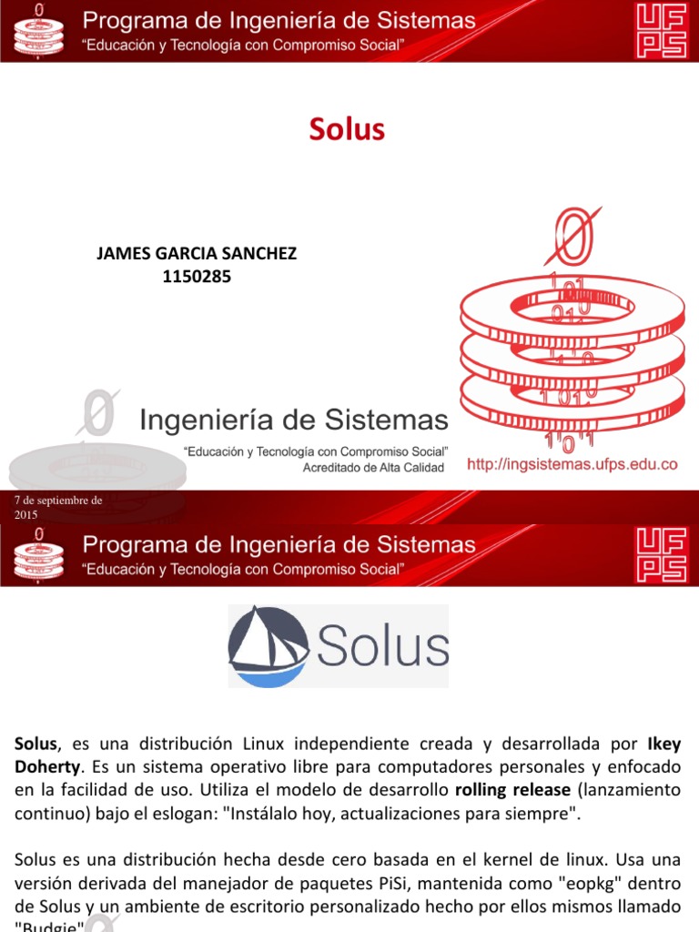 Solus | PDF | Proyectos de software libre | Ingeniería Informática