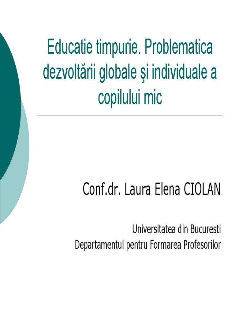 Educatie Timpurie - Prof - Laura Ciolan | PDF