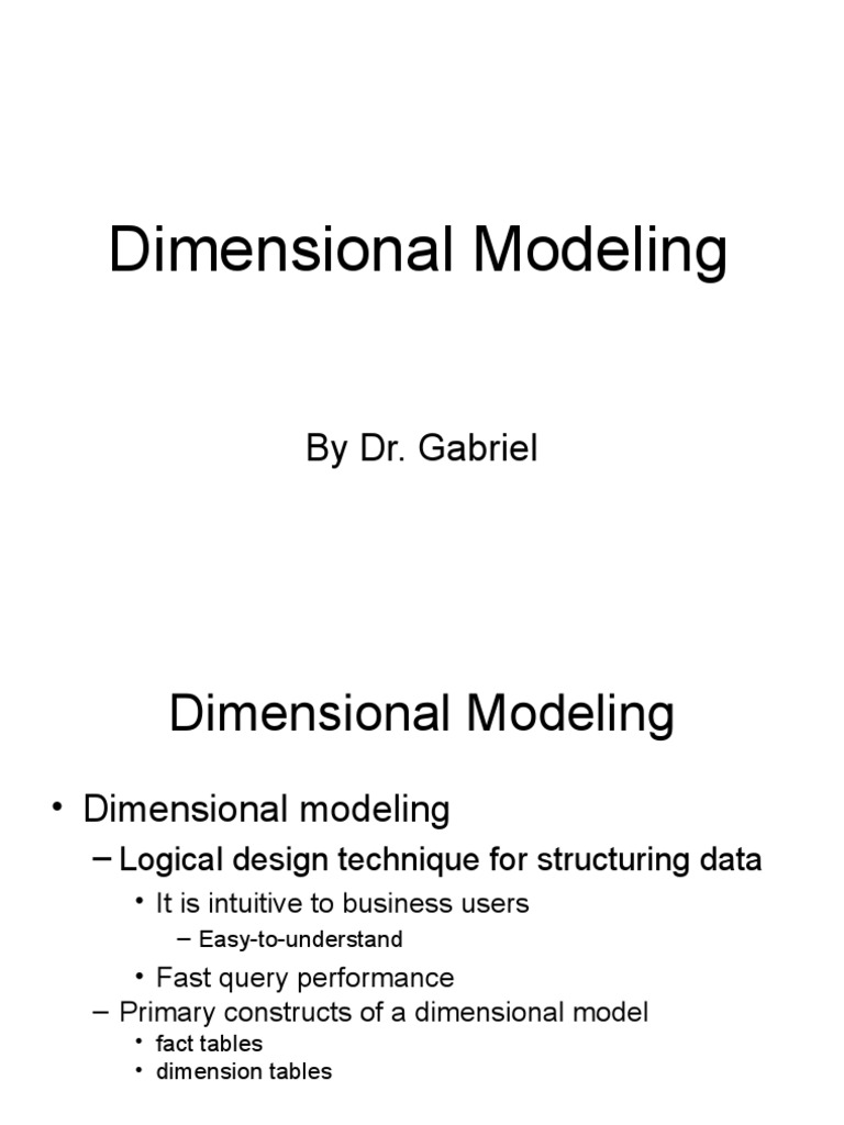 Dimensional Modeling | PDF | Data | Information Retrieval