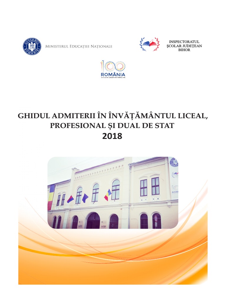 Ghid Admitere 2018 2019 Bihor | PDF