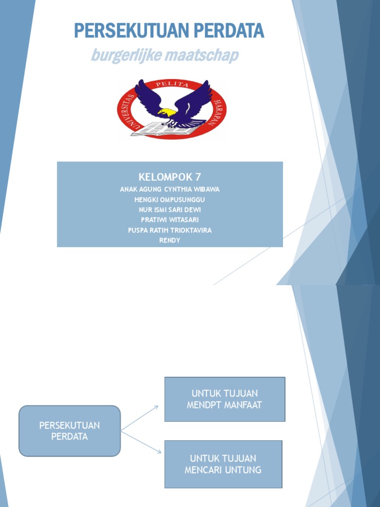 Hukum Perusahaan (PPT - Persekutuan Perdata) OK | PDF