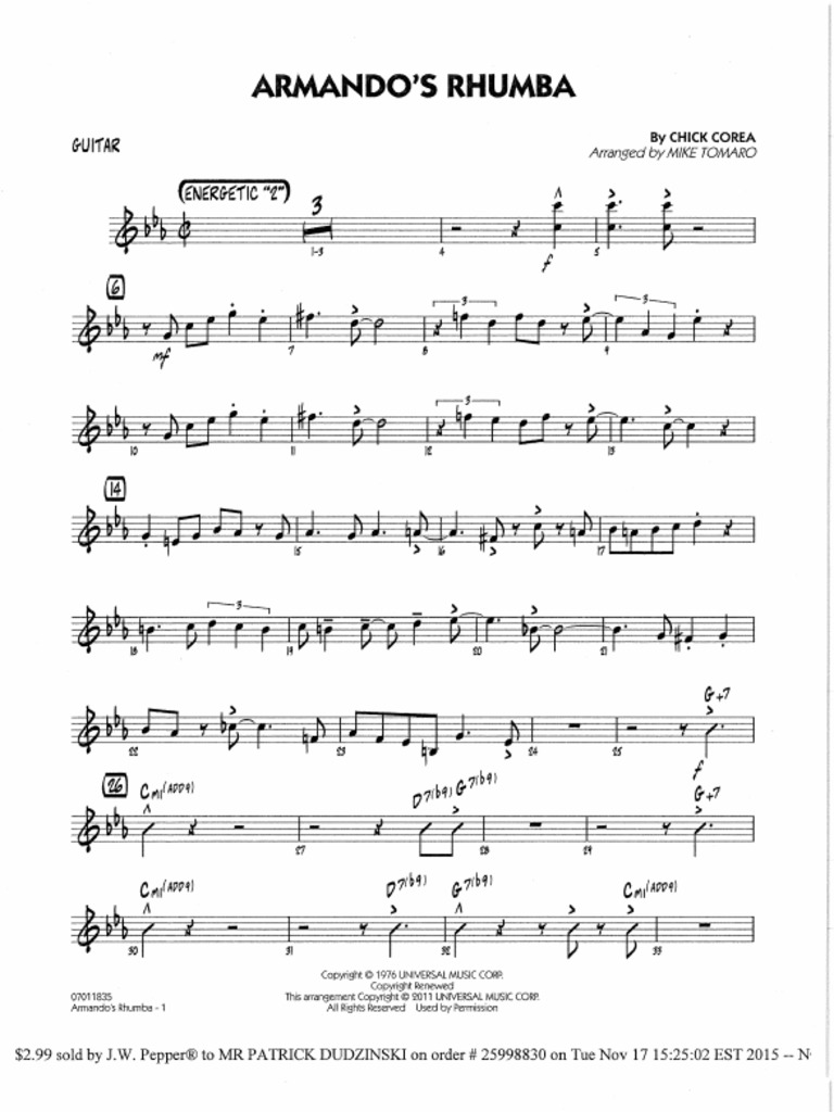 Armandos Rhumba - Guitar PDF | PDF