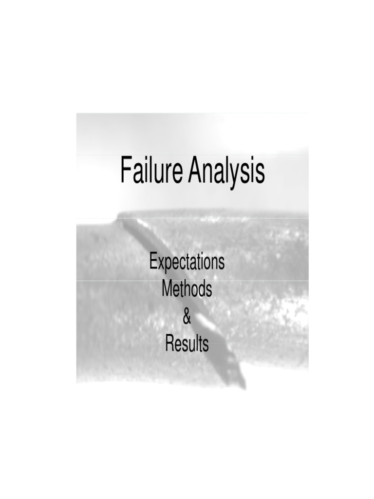 Failure Analysis Expectations | PDF | Building Engineering | Chemistry