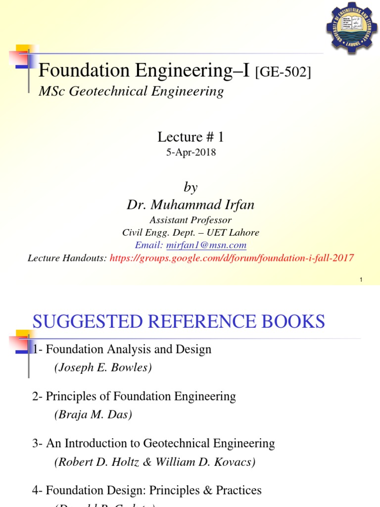 Foundation Engineering-1 Introduction | PDF | Soil | Stress (Mechanics)