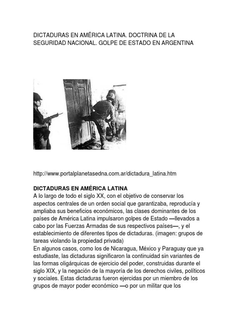 Dictaduras en América Latina | PDF | America latina | Dictadura