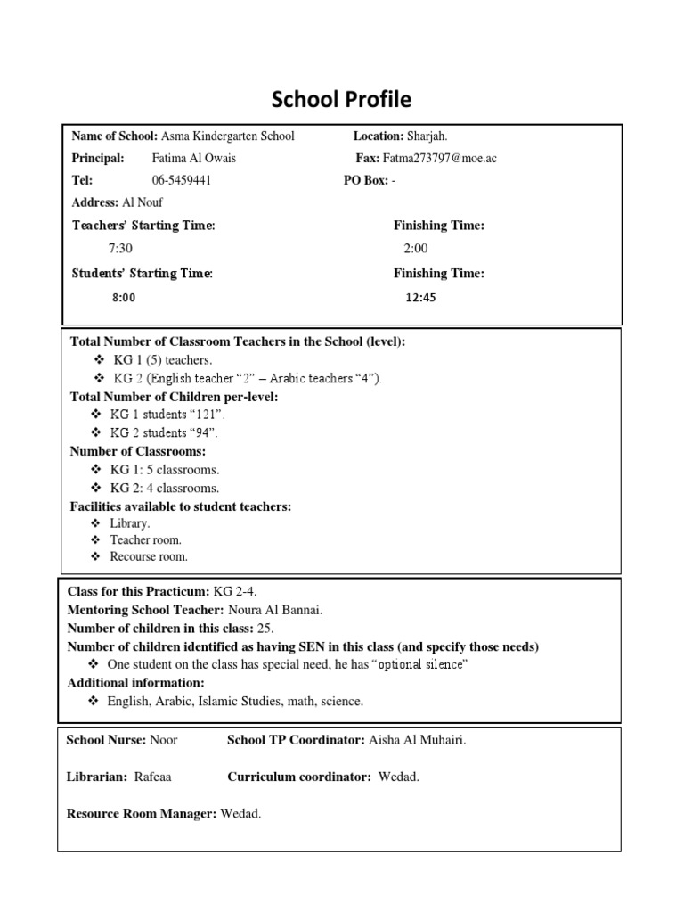 School Profile | PDF