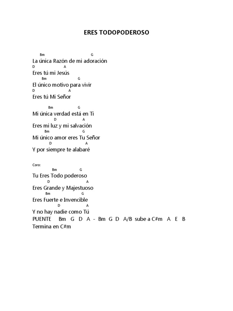 Eres Todopoderoso | PDF