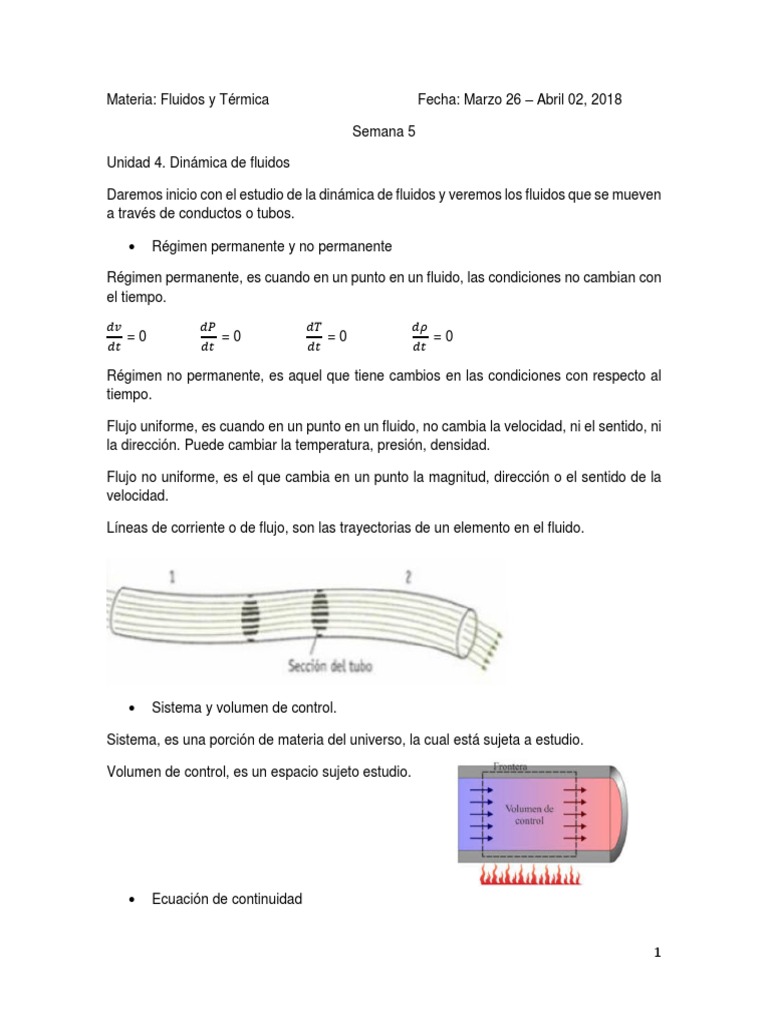 Semana 5 Fluidos | PDF | Fluido | Descarga (hidrología)