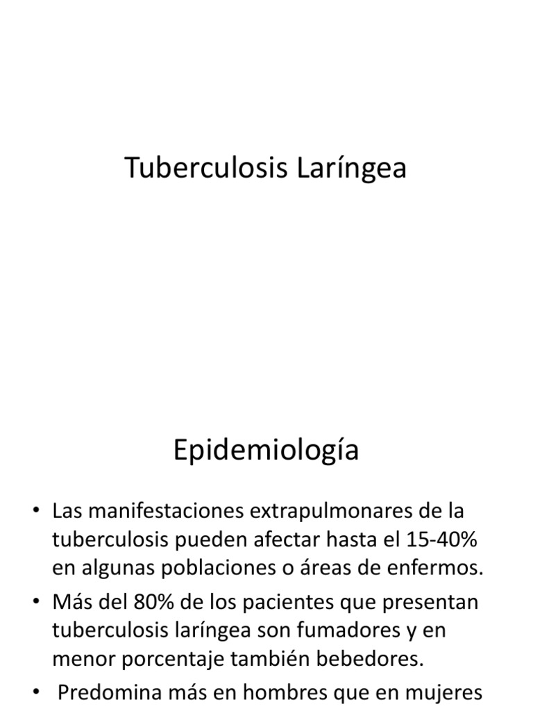 Tuberculosis Laríngea | PDF | Tuberculosis | Tos