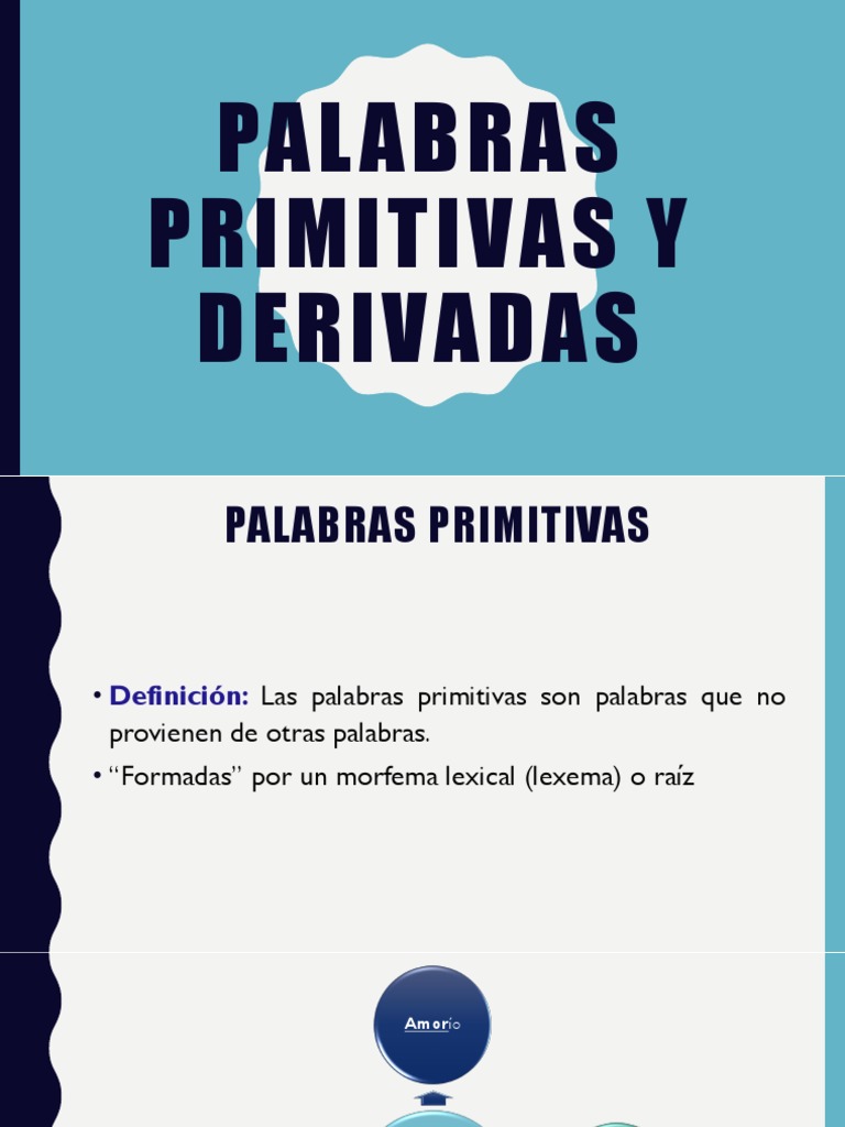 Palabras Primitivas y Derivadas | PDF | Palabra | Morfología