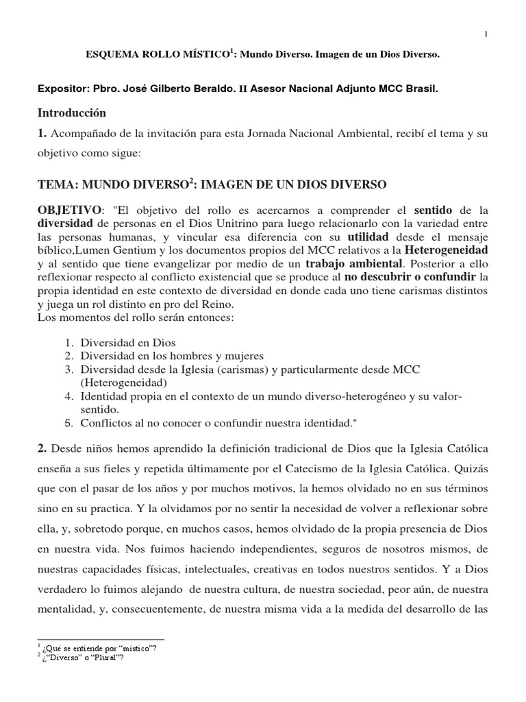Mundo Diverso Imagen de Dios Diverso José Gilberto Beraldo | PDF | Dios ...