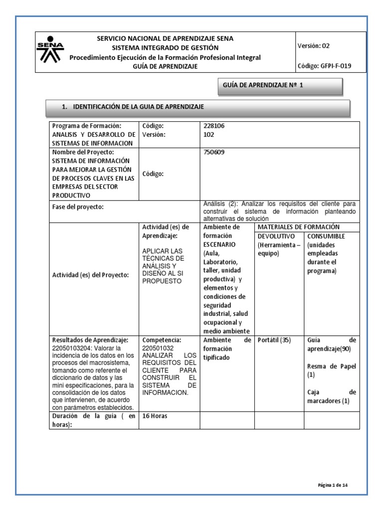 Gfpi-F-019 Formato Guia de Aprendizaje Access Adsi Fase II | PDF | Tabla (base de datos) | Bases ...