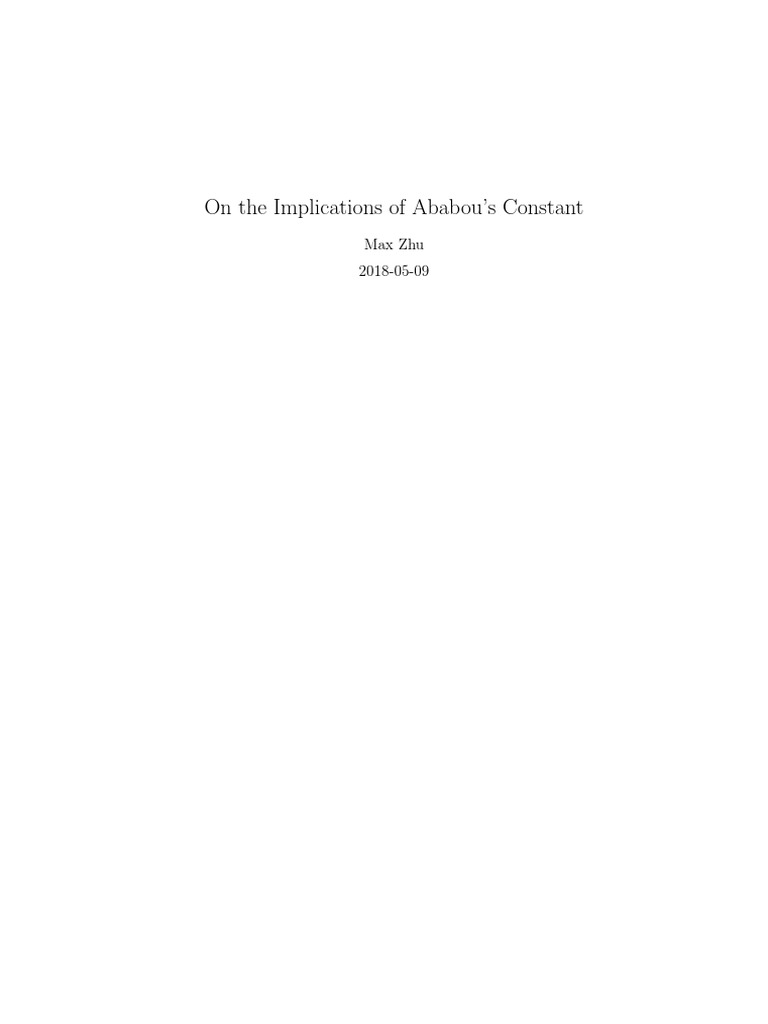 Ababou | PDF | Axiom | Natural Number