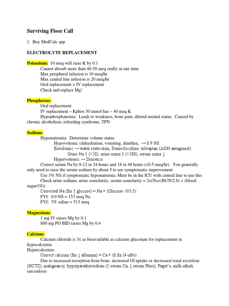 Intern Survival Guide | PDF | Anemia | Stroke