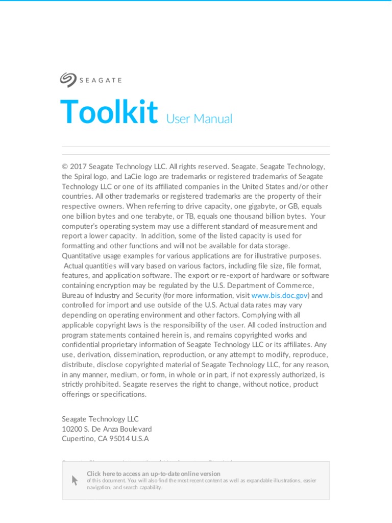 Toolkit: User Manual | PDF | Backup | Mac Os