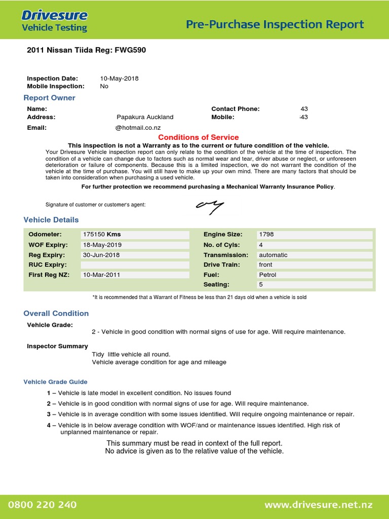 Pre Purchase Inspection Report 20180510 130543 9mcfoj | PDF ...