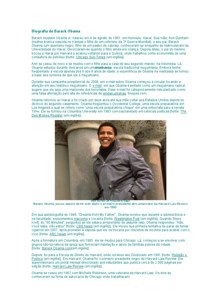 Biografia de Barack Obama | PDF | Barack Obama | Senado dos Estados Unidos