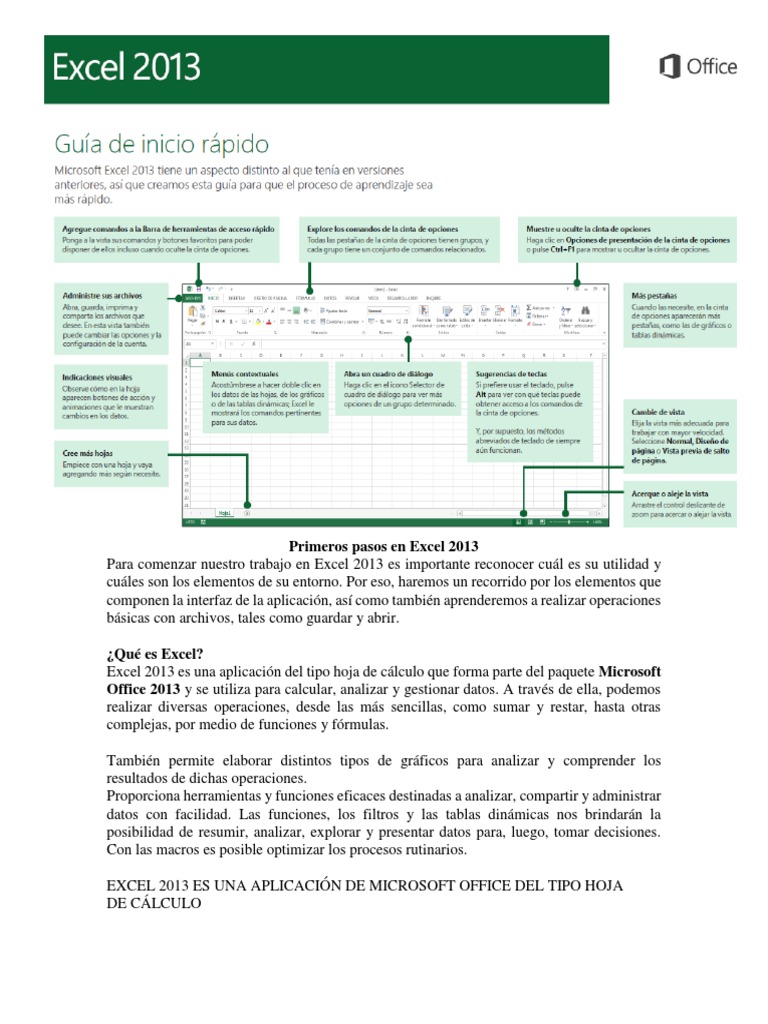 Manual Basico Excel 2013 | Descargar gratis PDF | Microsoft Excel ...
