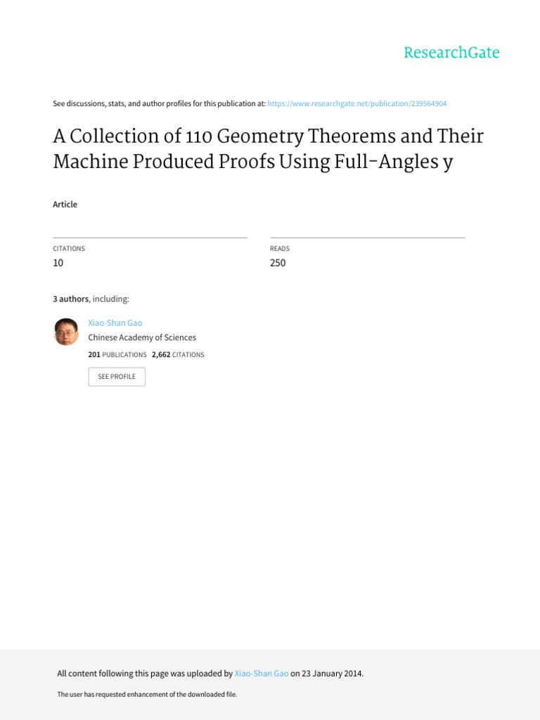 A Collection of 110 Geometry Theorems and Their Ma | PDF | Euclid ...