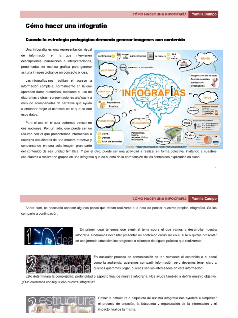 Cómo hacer una infografía.pdf | Infografía | Información