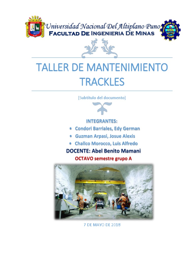 Mantenimiento de Equipos Trackless | PDF | Business | Naturaleza