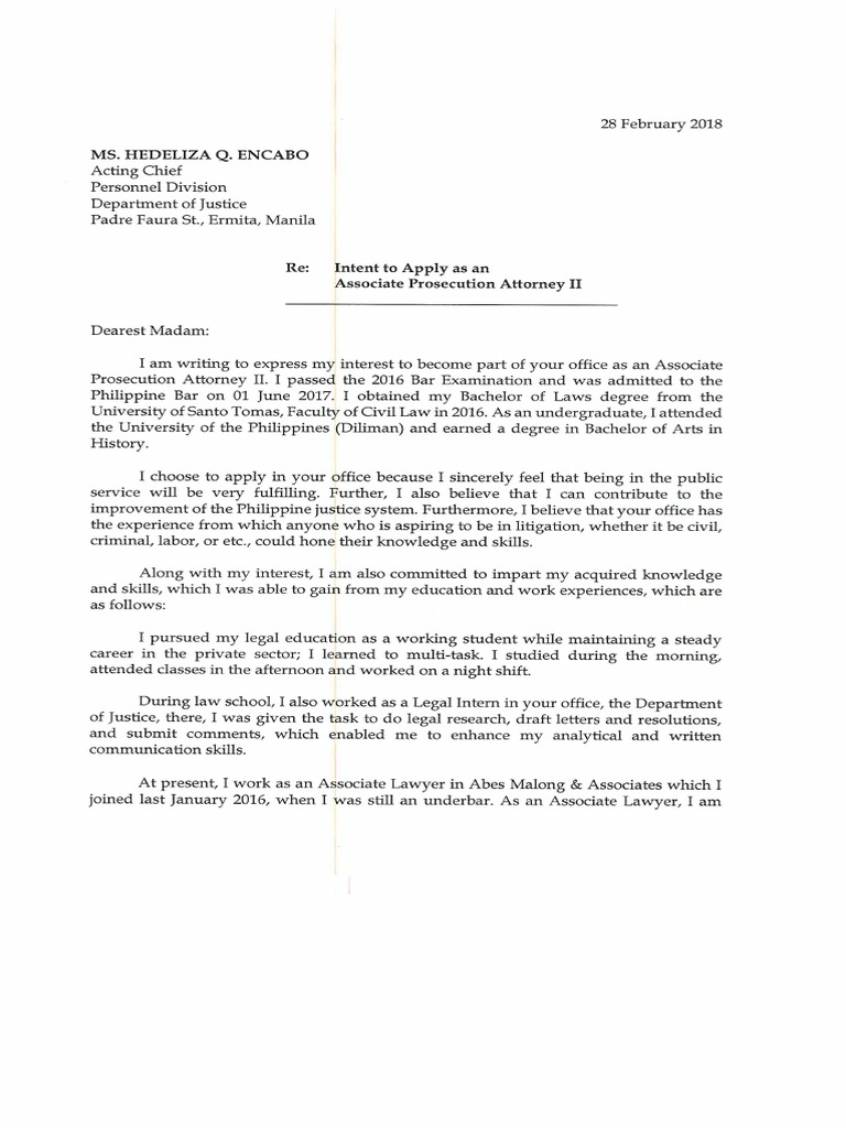 PAO Intent To Apply | PDF