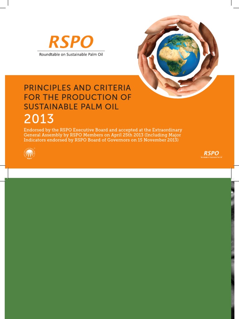 Rspo P&C | PDF | Regulatory Compliance | Sustainability