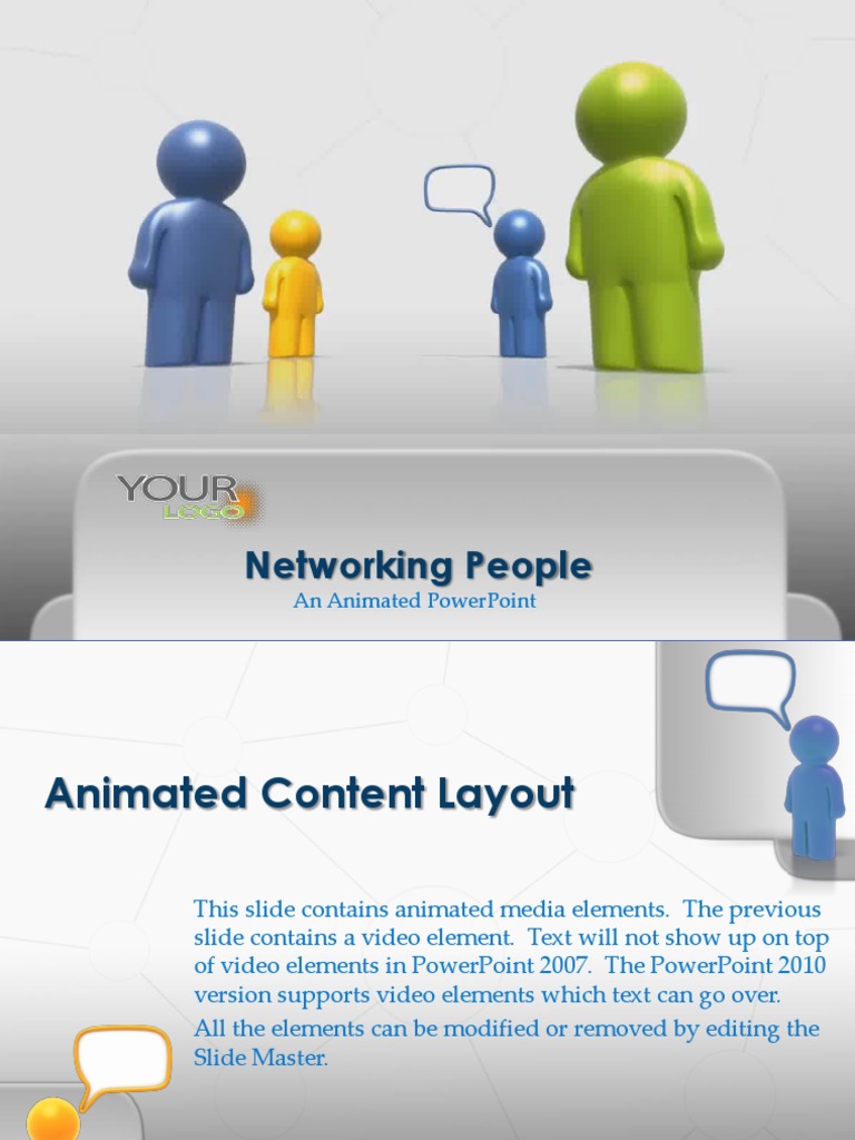 Networking People: An Animated Powerpoint | PDF | Page Layout | Graphics