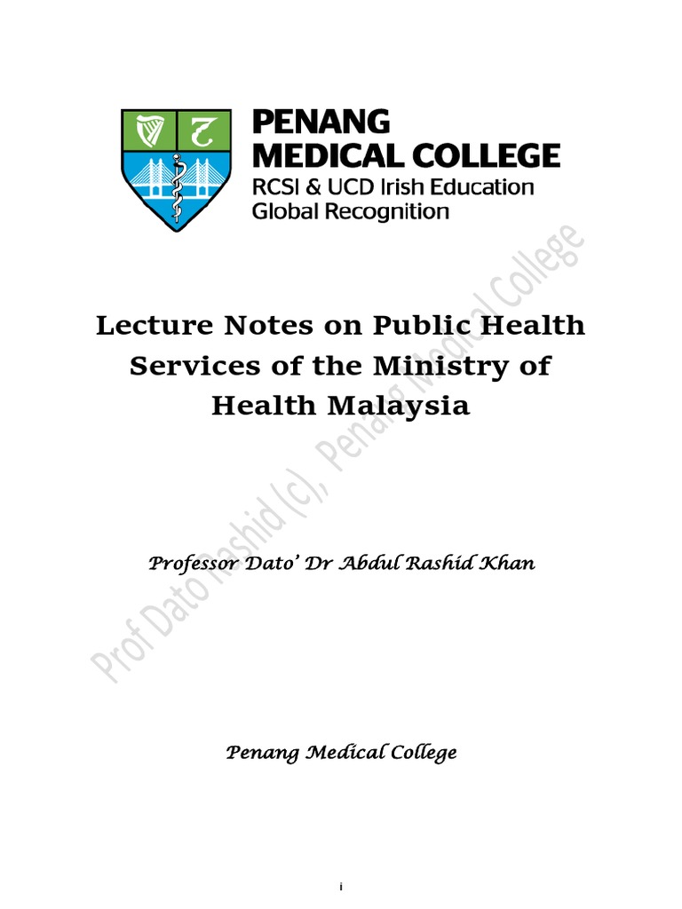 Lecture Notes On Public Health | PDF | Health Care | Preventive Healthcare