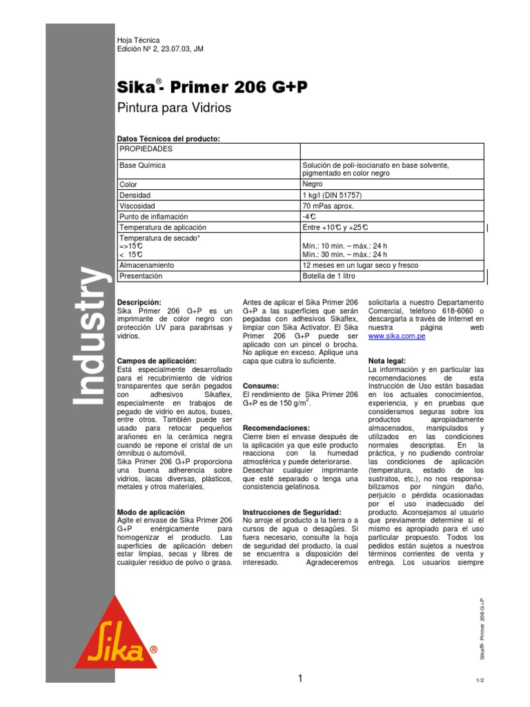 HT - Sika-Primer 206 G+P | PDF