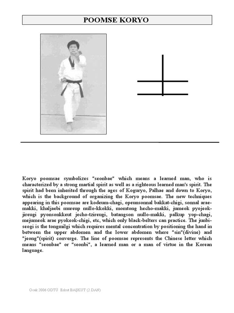 Koryo Poomsae: A Study of Techniques, Stances, and Philosophies Within ...