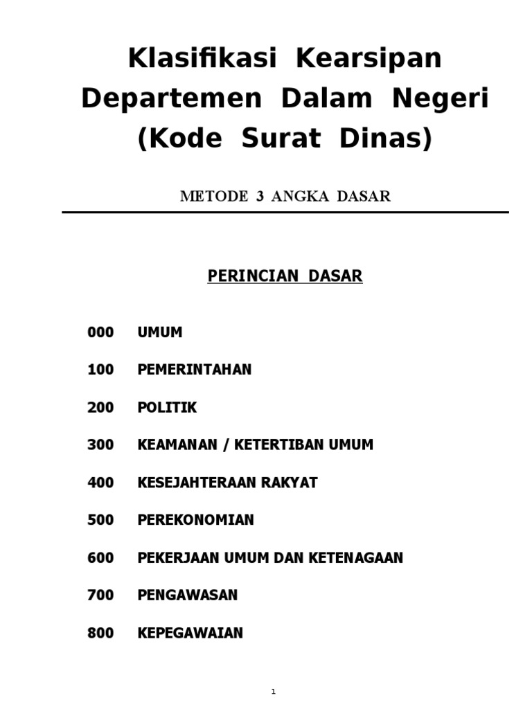 Kode Surat Dinas.xls