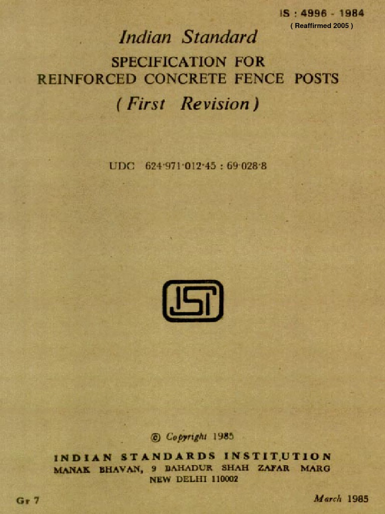 4996 RCC Fence Post | PDF | Concrete | Reinforced Concrete