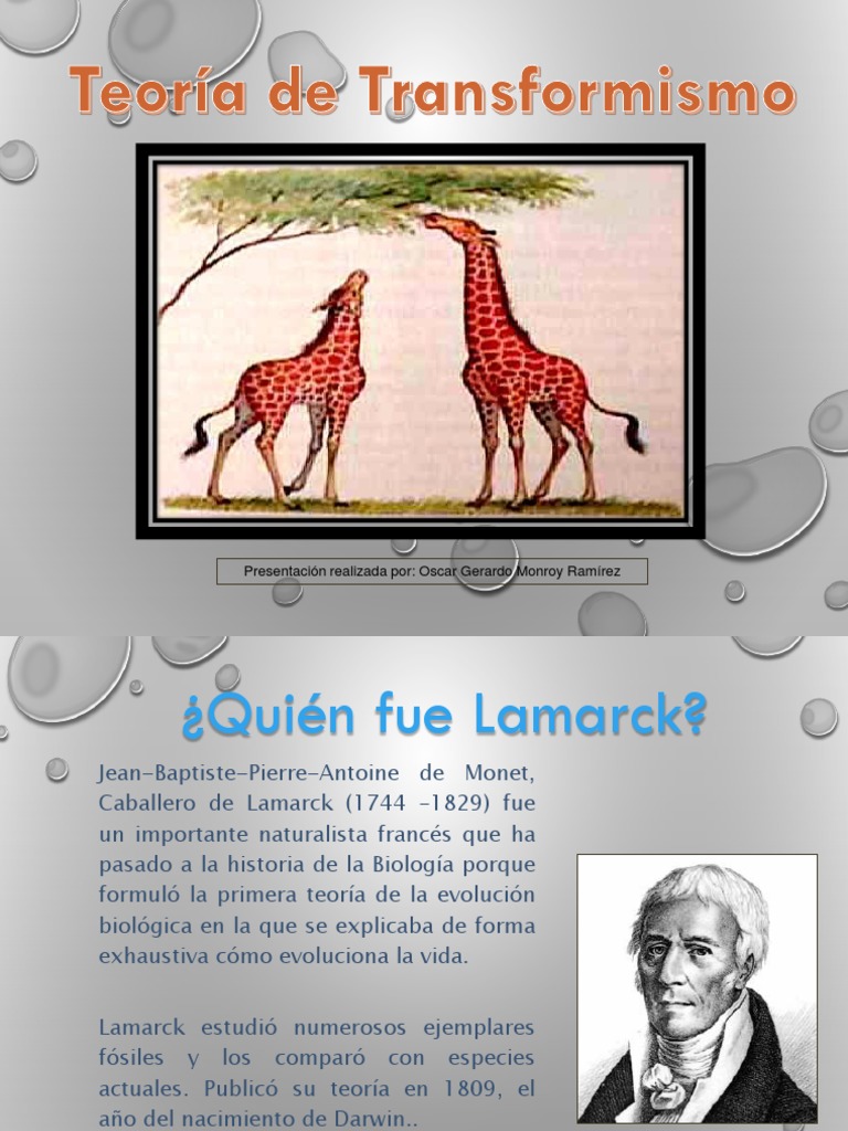 Teoria Del Transformismo | PDF | Charles Darwin | Evolución