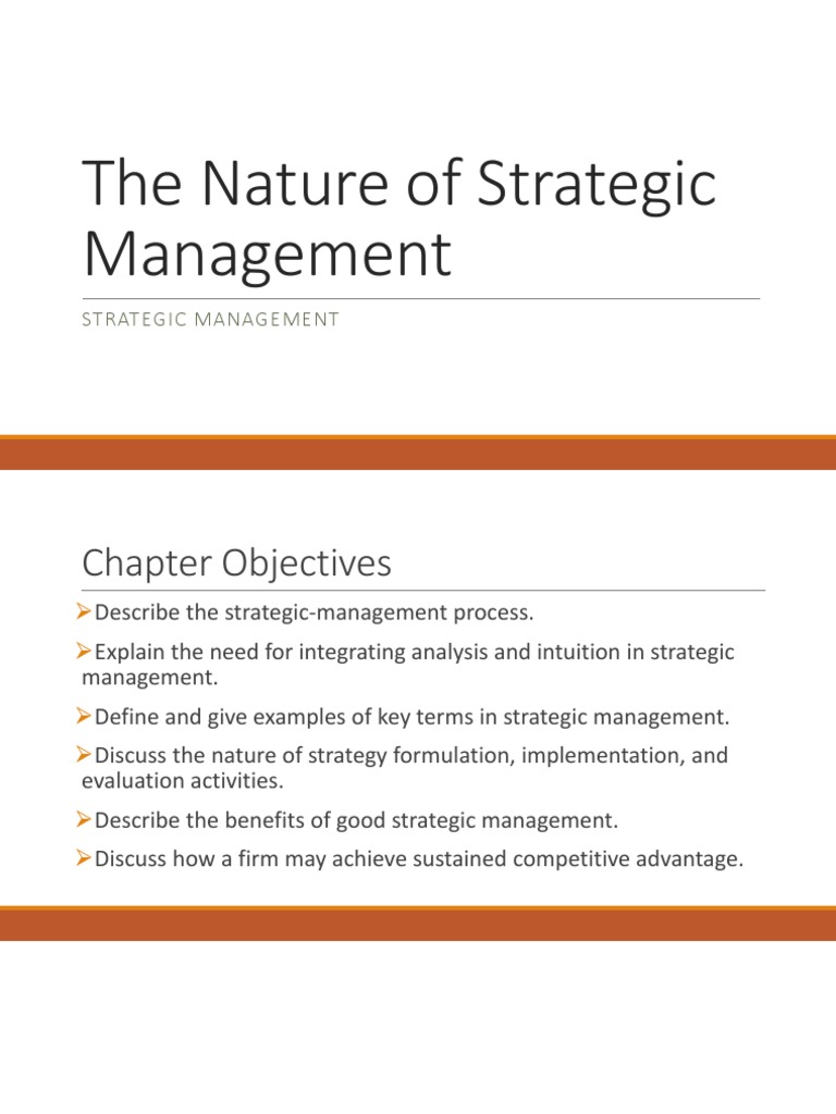 01.2 - The Nature of Strategic Management | PDF | Strategic Management ...