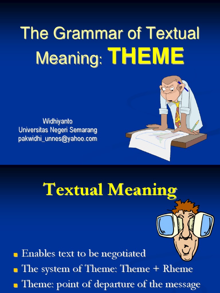 The Grammar of Textual Meaning | PDF | Clause | Linguistics