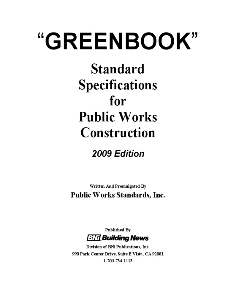 2009 Greenbook | PDF | Surety Bond | Specification (Technical Standard)