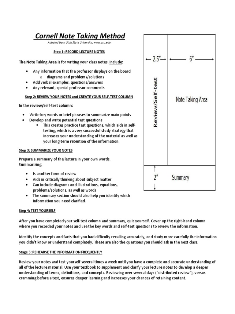 Cornell Note Taking Method Updated | PDF | Hepatitis | Diseases And ...