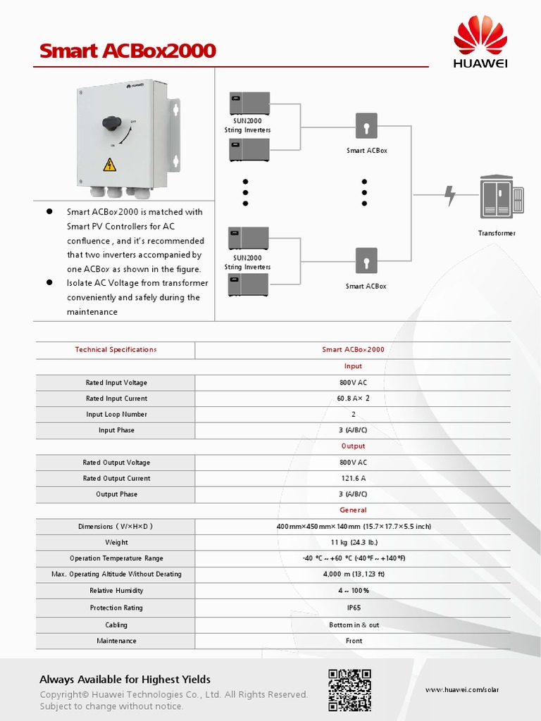 HUAWEI Smart ACBox2000 Datasheet 01-(20170201).pdf | Inversor de ...