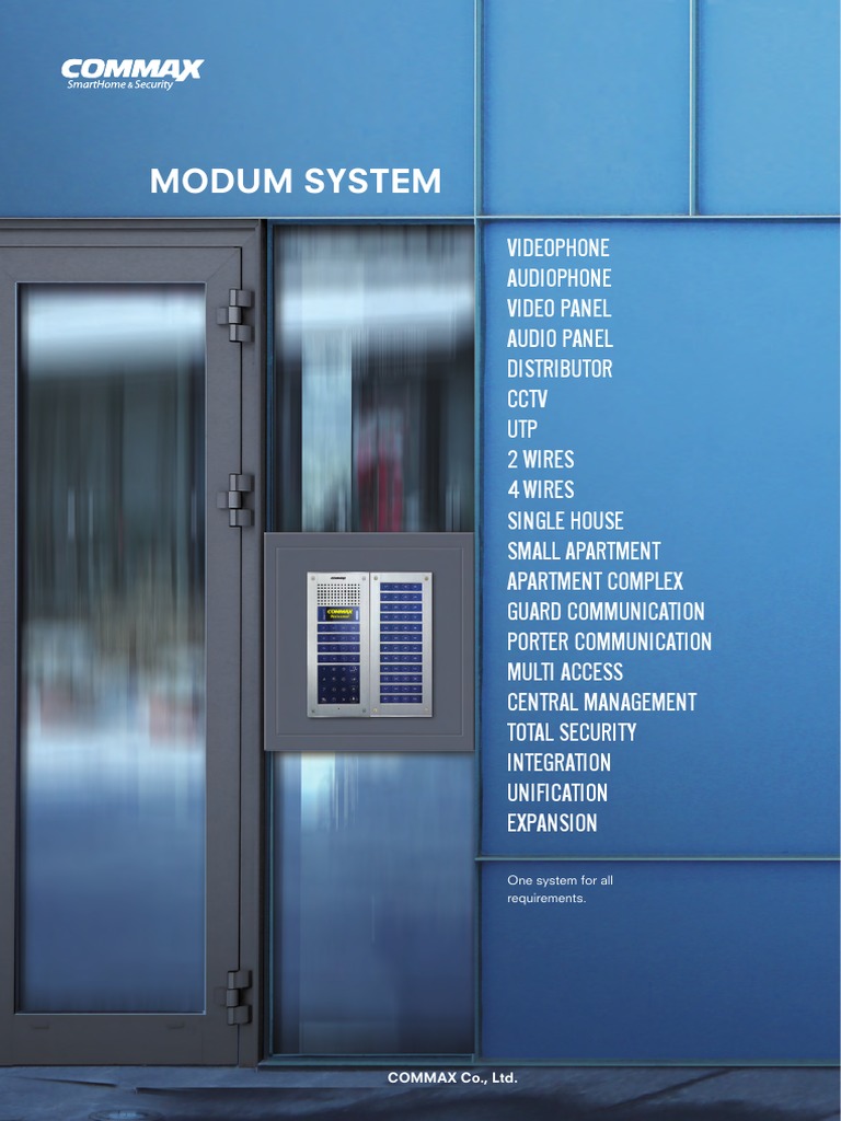 Commax Modum System Catalog | PDF | Closed Circuit Television | Imaging