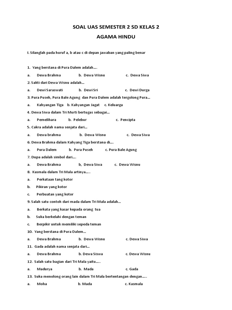 Soal Agama Kelas 6 Semester 2 - Homecare24 Soal Agama Kelas 6 Semester 2 - Homecare24