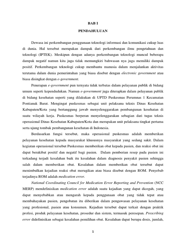 Makalah Resep Elektronik | PDF