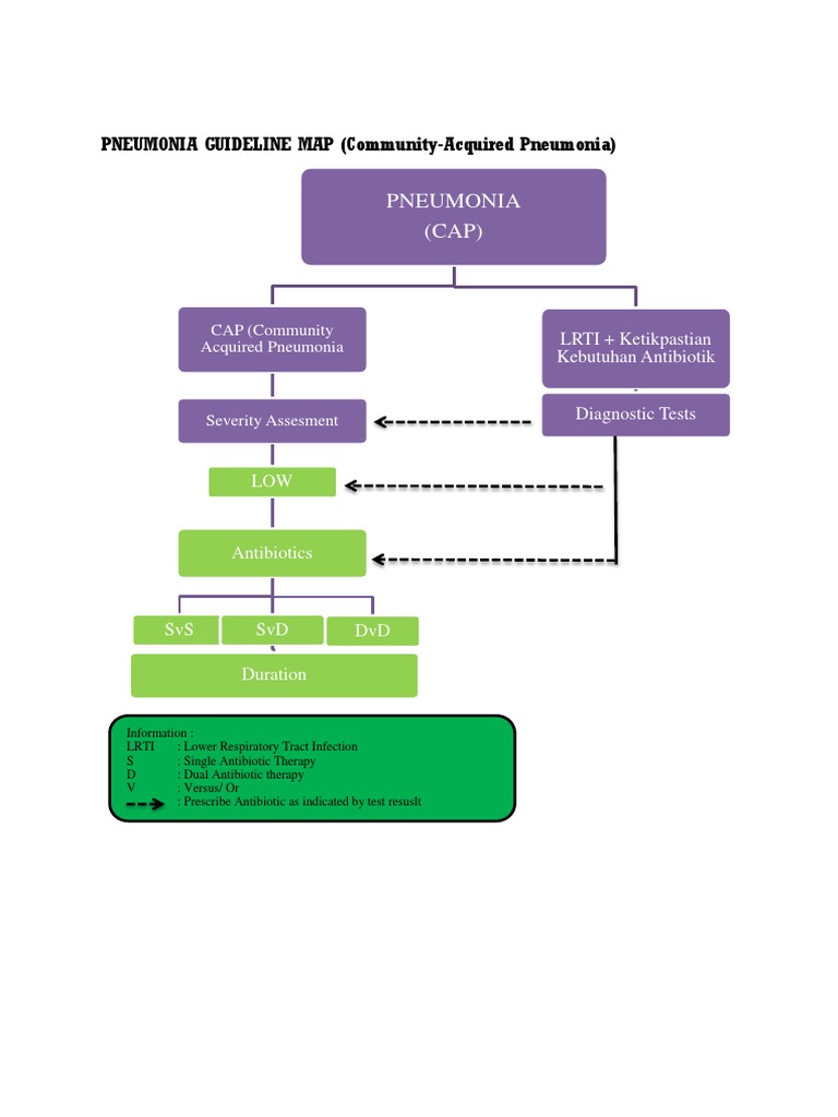 PNEUMONIA GUIDELINE MAP (Community-Acquired Pneumonia) | PDF ...
