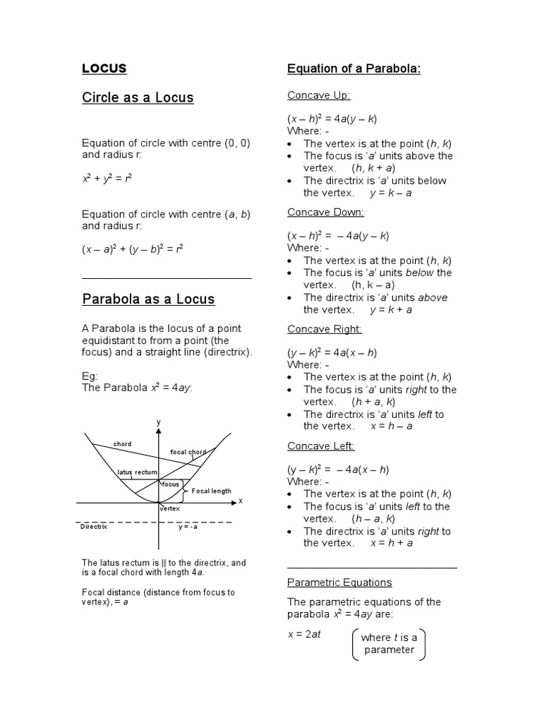 Locus | PDF | Manifold | Geometric Objects