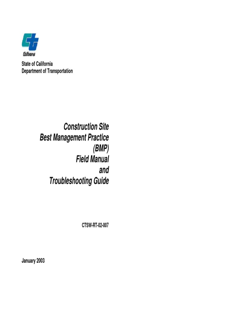Construction Site Best Management Practice (BMP) Field Manual and ...